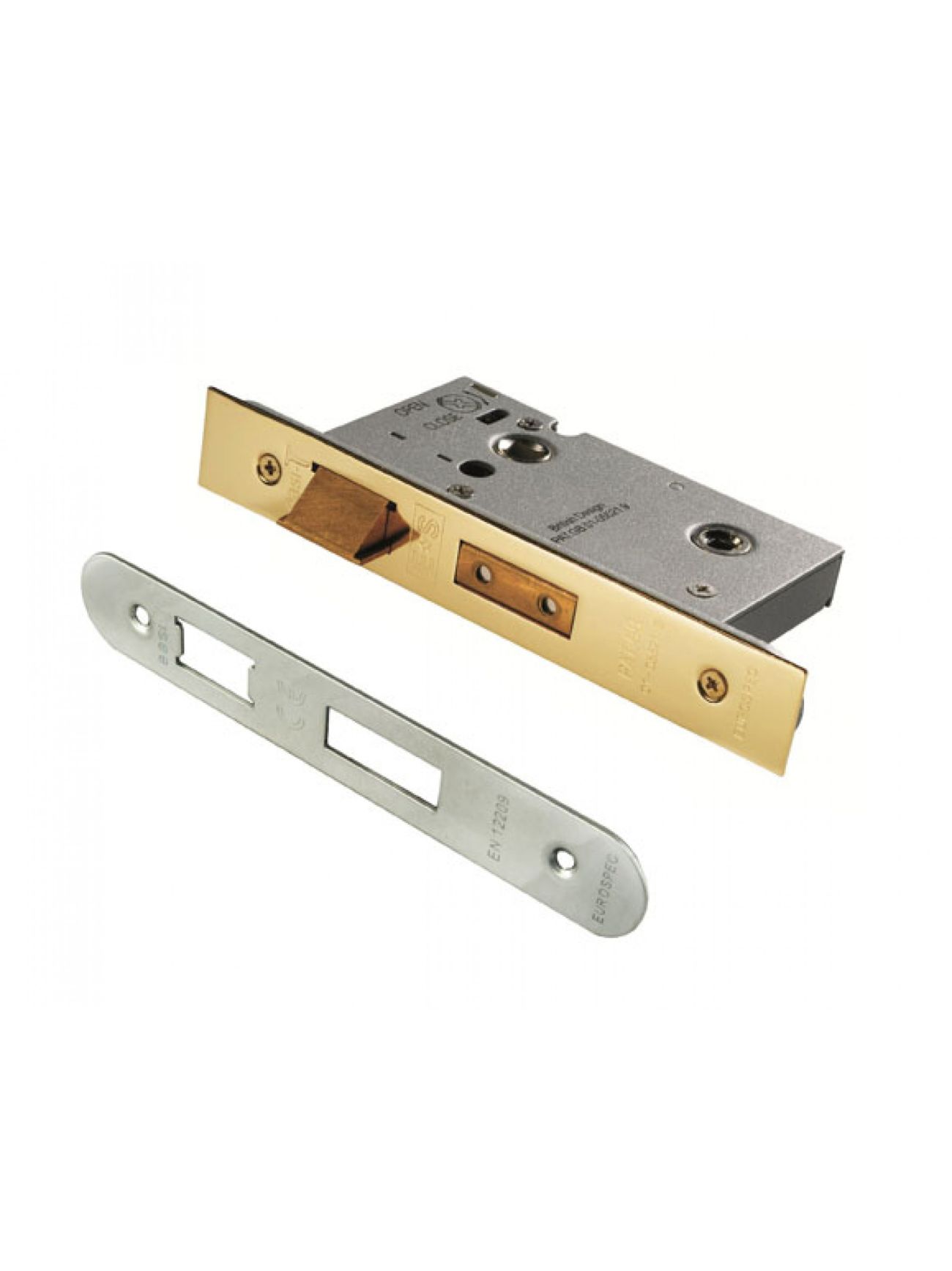 Eurospec Bathroom Lock Radius 76mm - Satin Stainless Steel ...