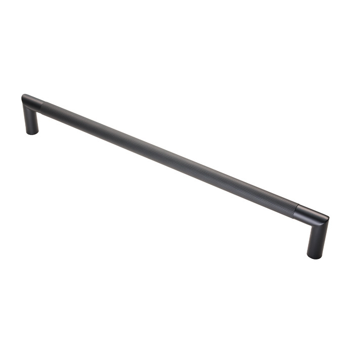 Eurospec Mitred Knurled Pull Handle - Matt Black | Ironmongery For You