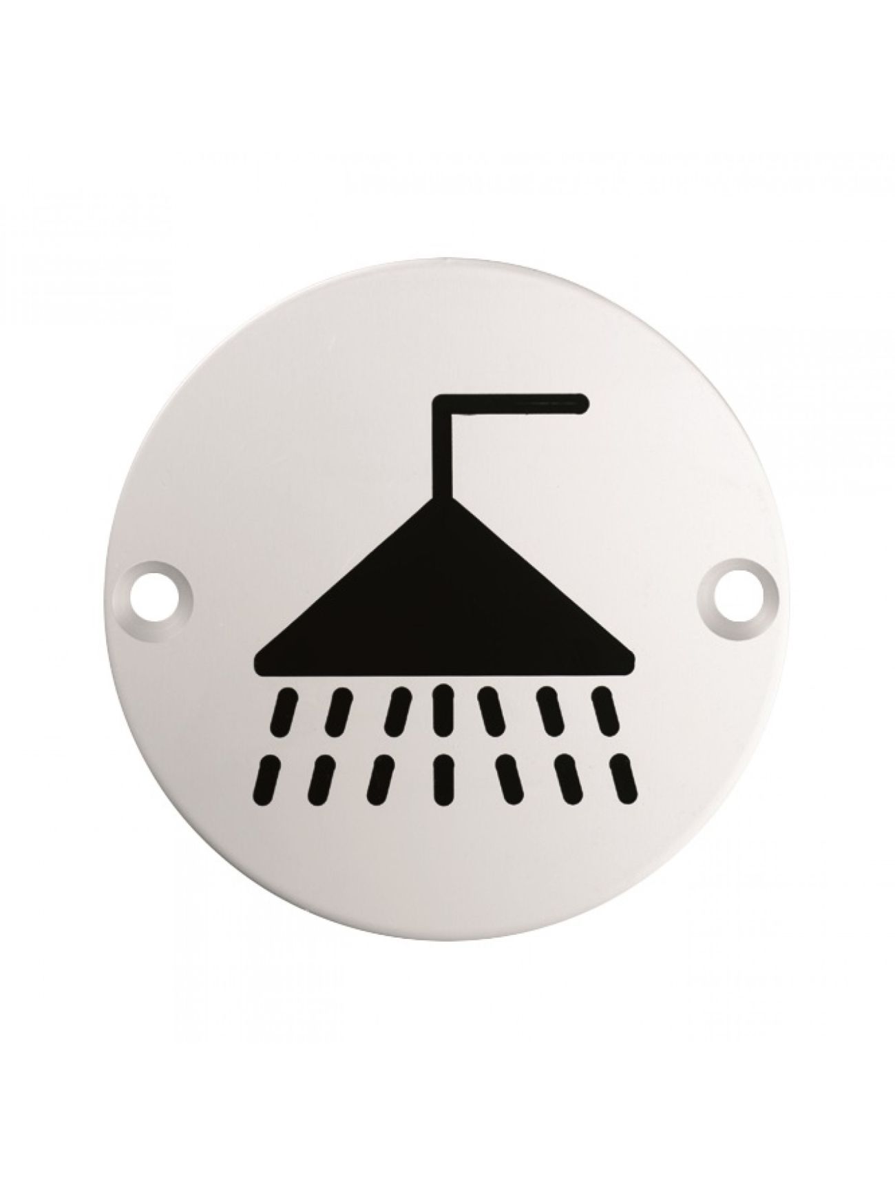 Eurospec Signage Shower Symbol - Satin Stainless Steel | Ironmongery ...