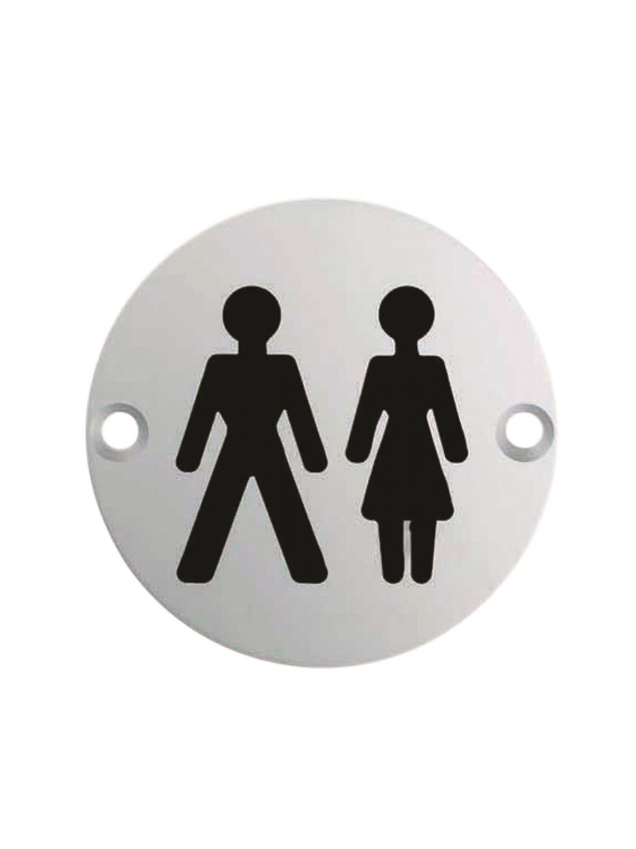 Eurospec Signage Unisex Symbol - Satin Stainless Steel | Ironmongery ...
