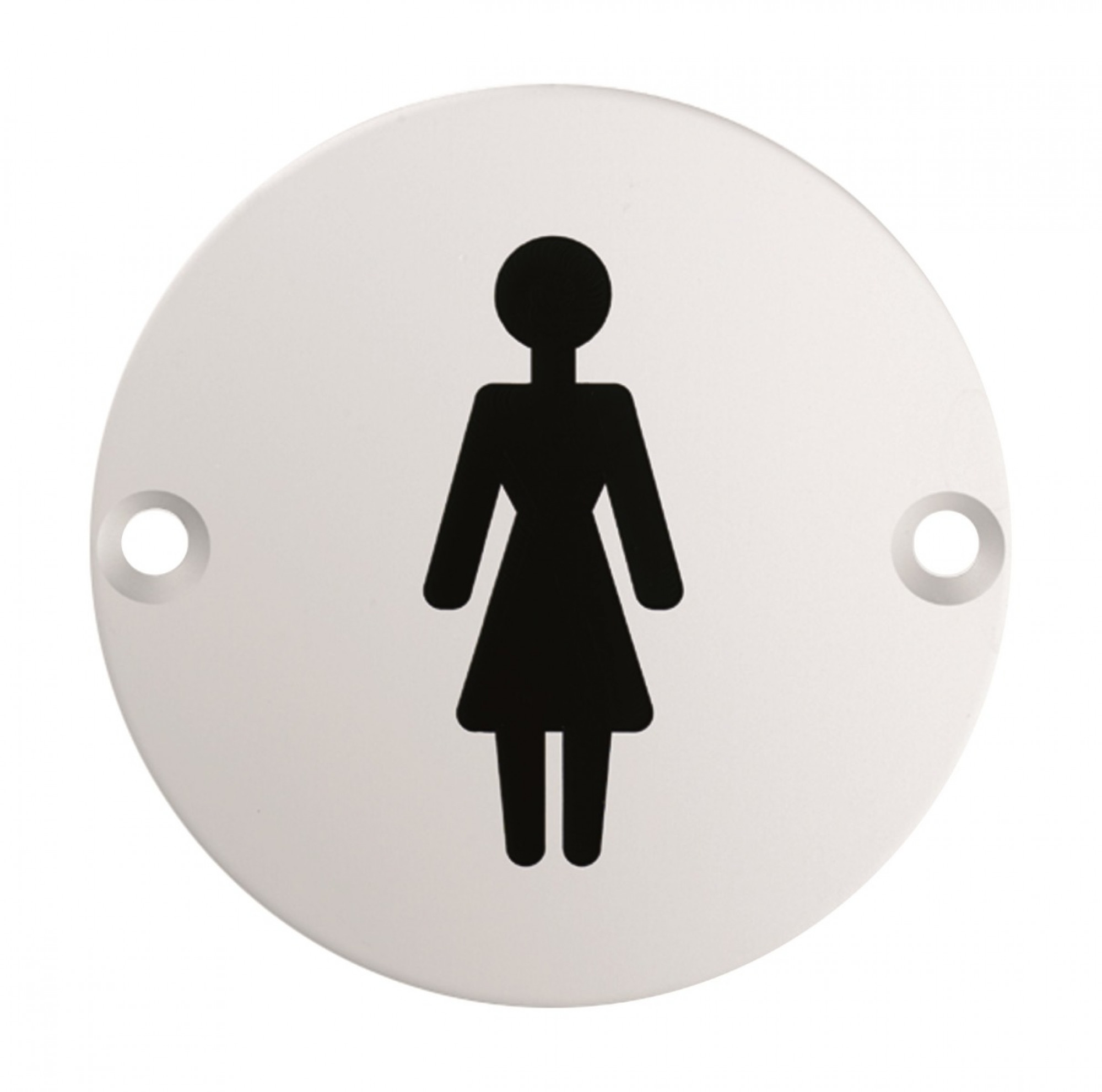 Eurospec Signage Female Symbol - Satin Stainless Steel | Ironmongery ...