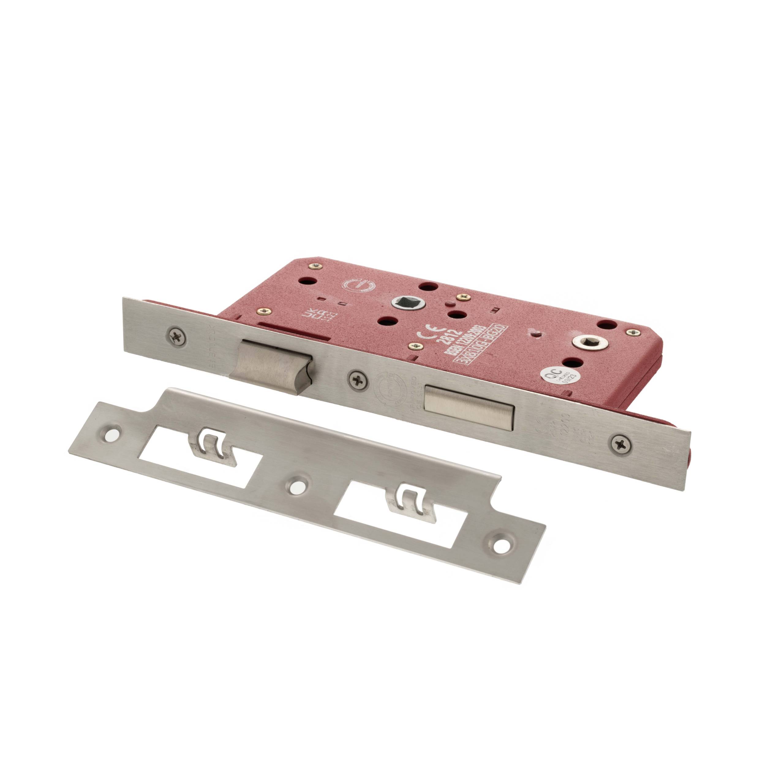 Atlantic UK Atlantic DIN Bathroom Lock Double Turn 60mm backset - Satin ...