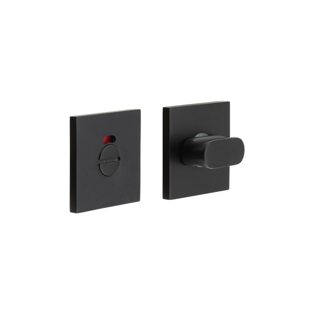 CR-801 Black Thumb Turn & Lock Square Rose w/ Indicator - By Frelan ...