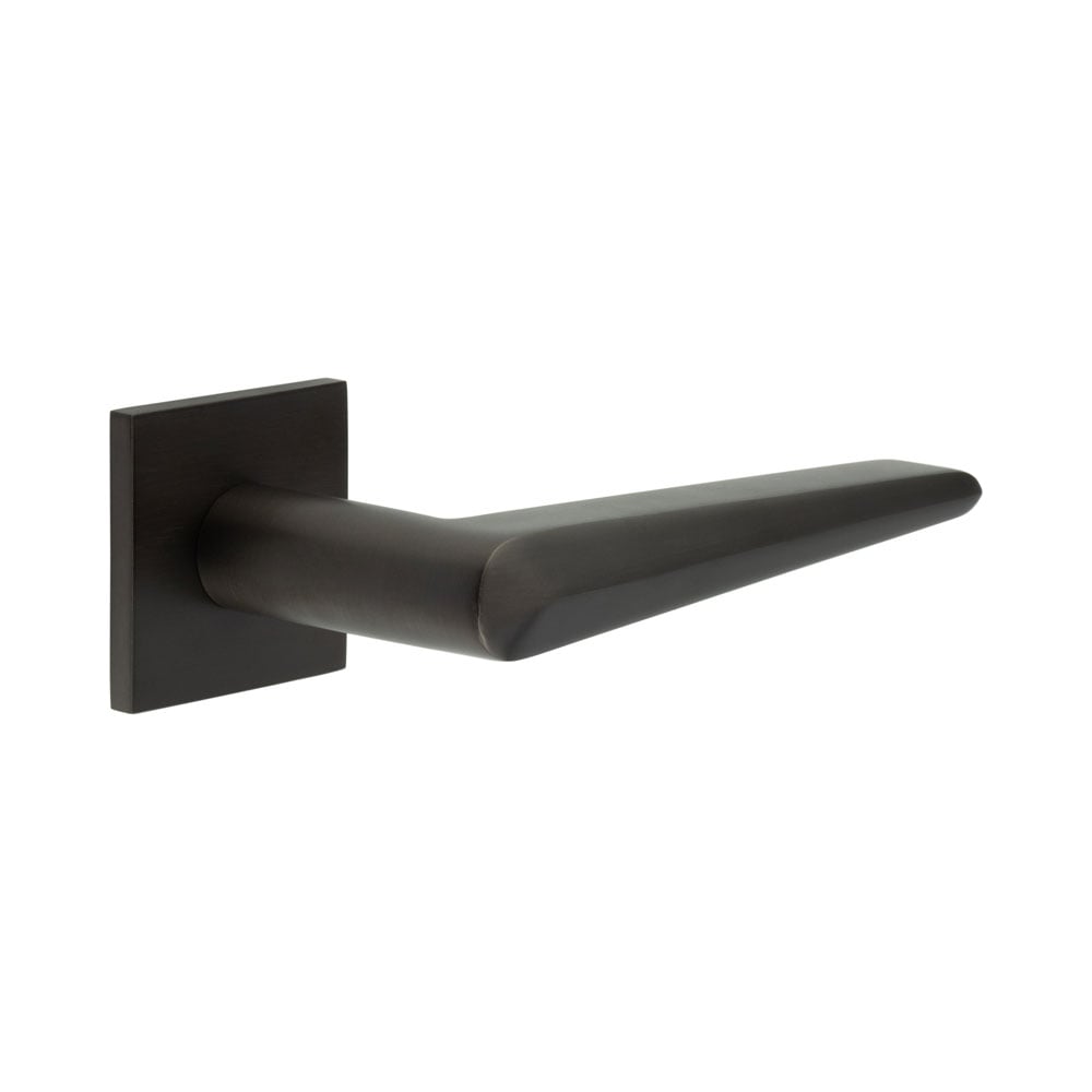CR-107 Dark Bronze Unsprung Square Rose Door Handle - By Frelan ...